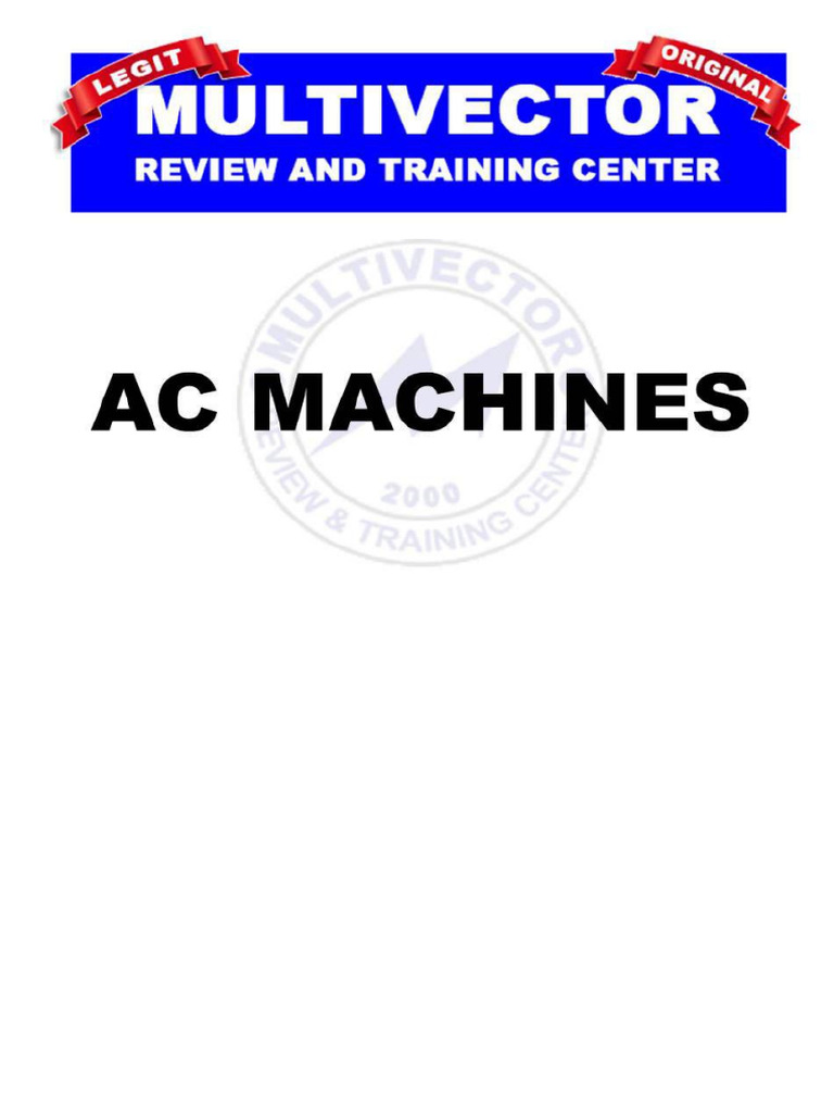 09 - AC Machines Solution 1 | PDF