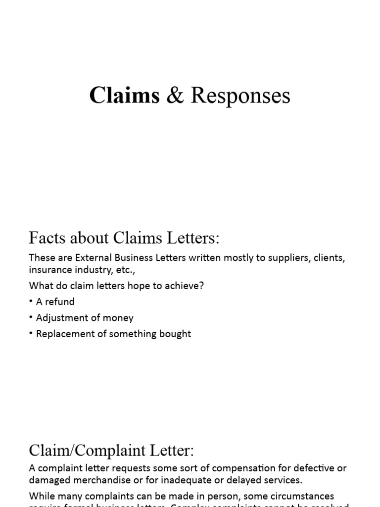 Claims & Responses 2023 | PDF | Business