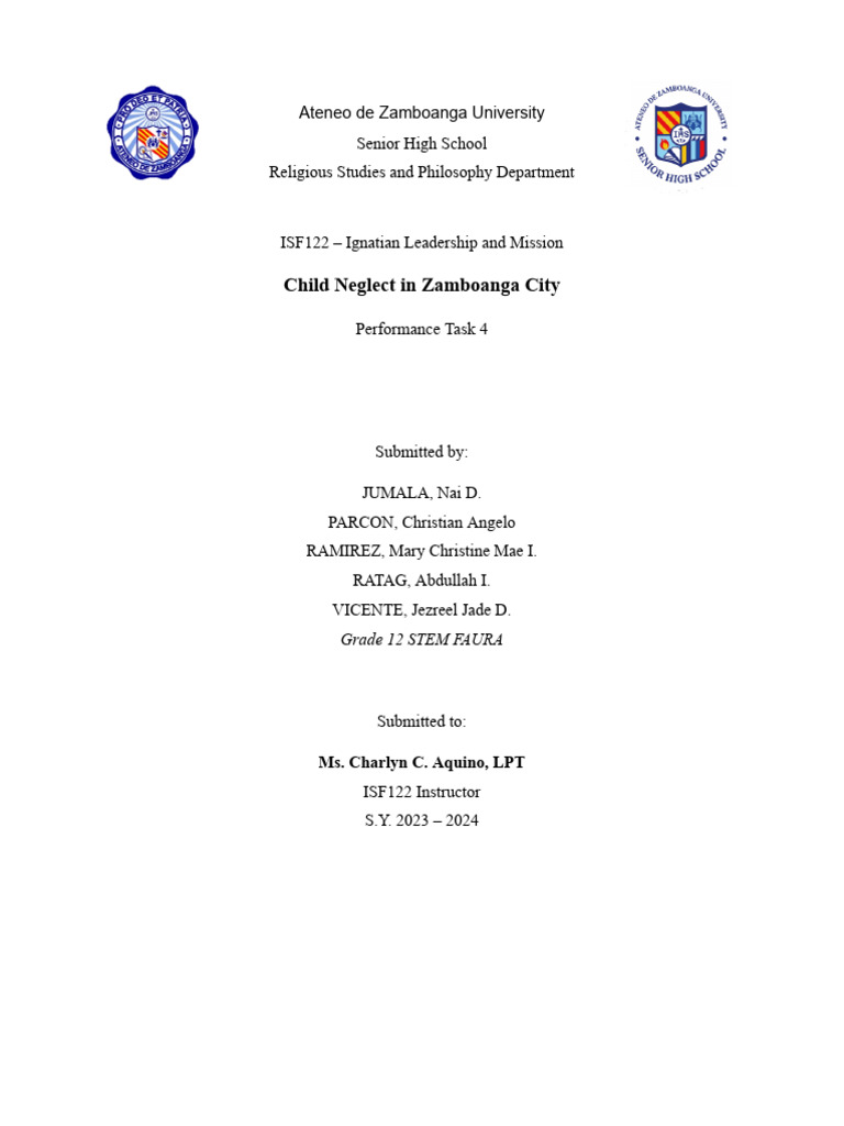 Pt4 Cerae Action Plan | PDF | Cost Of Living | Child Neglect