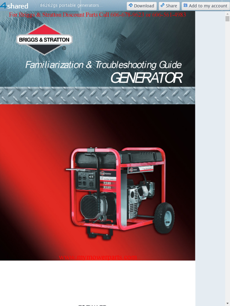 Generac Briggs and Stratton Generator Guide | PDF