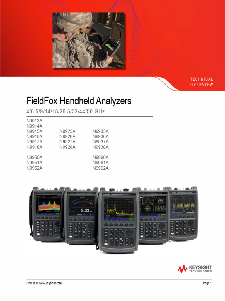 5992-0772EN - FieldFox - Technical Overview | PDF | Frequency ...