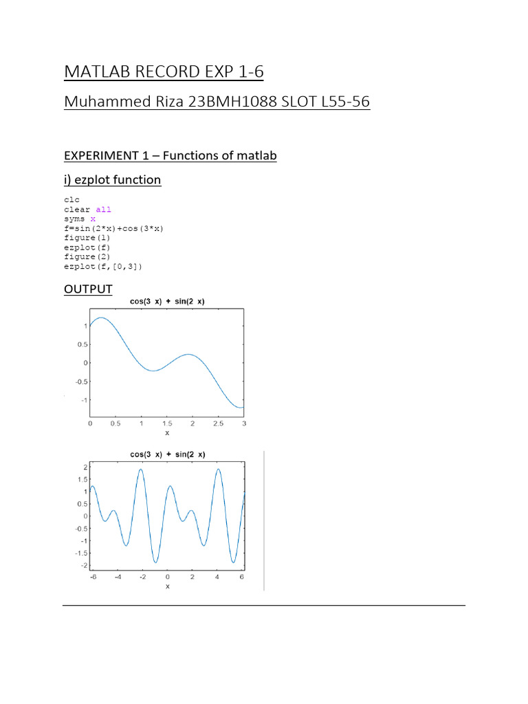 Riza Matlab | PDF | Mathematical Relations | Analytic Geometry