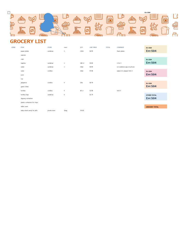 Grocery List (With Category Totals) 1 | PDF