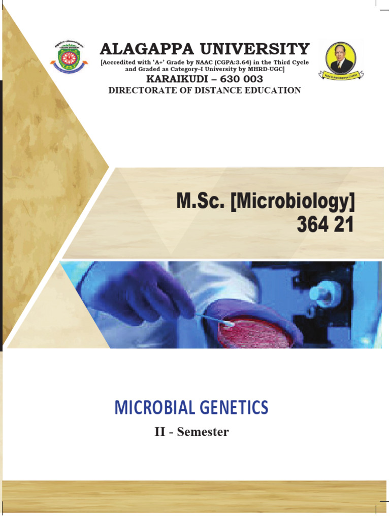 PG M.sc. Microbiology 364 21 Microbial Genetics MSC Microbiology-1 ...