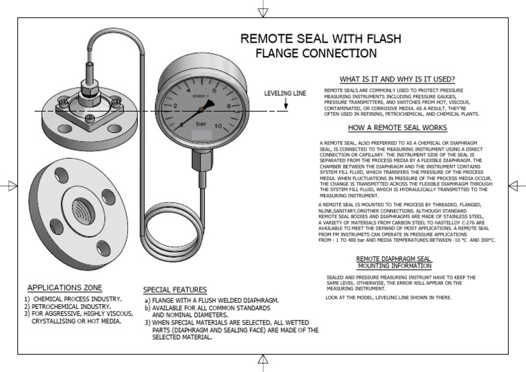 Remote Seal for Chemical & Petrochemical Industries | PDF | Pressure ...