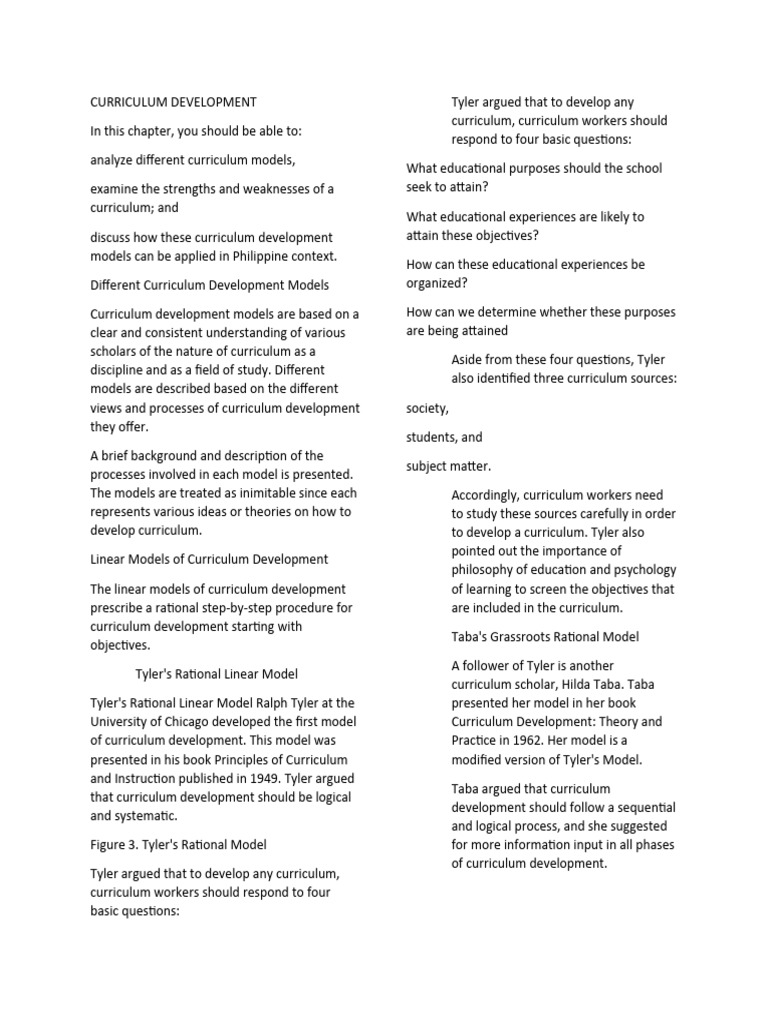 Curriculum Development | PDF | Curriculum | Rationality
