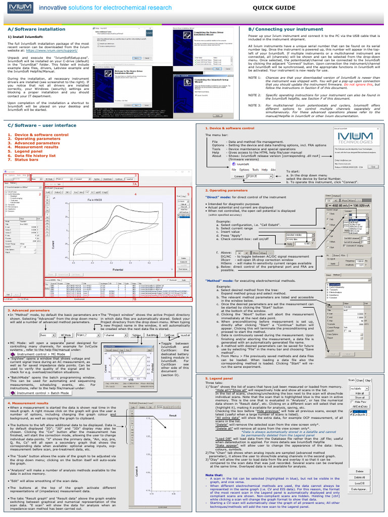 IviumSoft Connection and Setup Guide | PDF | Computer File | Installation (Computer Programs)