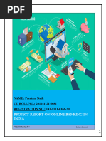 Online Banking Project Work | PDF | Online Banking | Banks & Banking