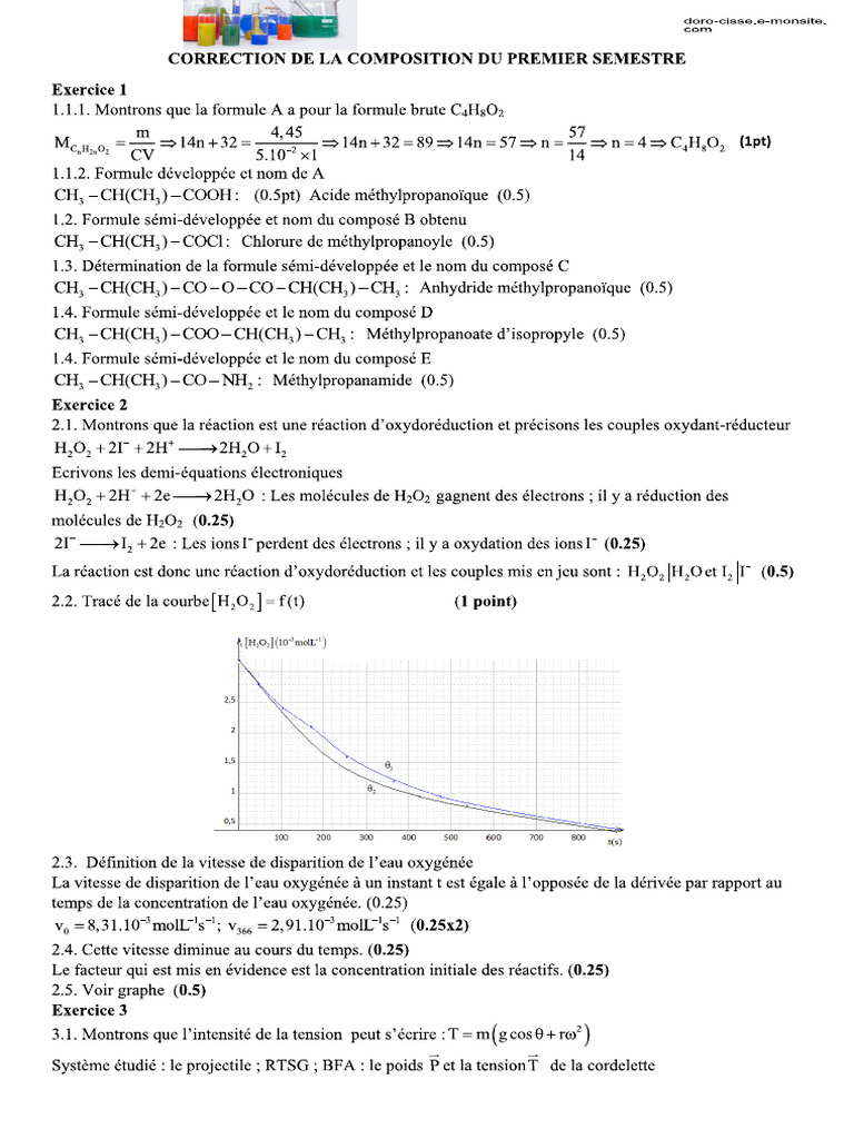 Corrige Compo1 Ts2 5 | PDF