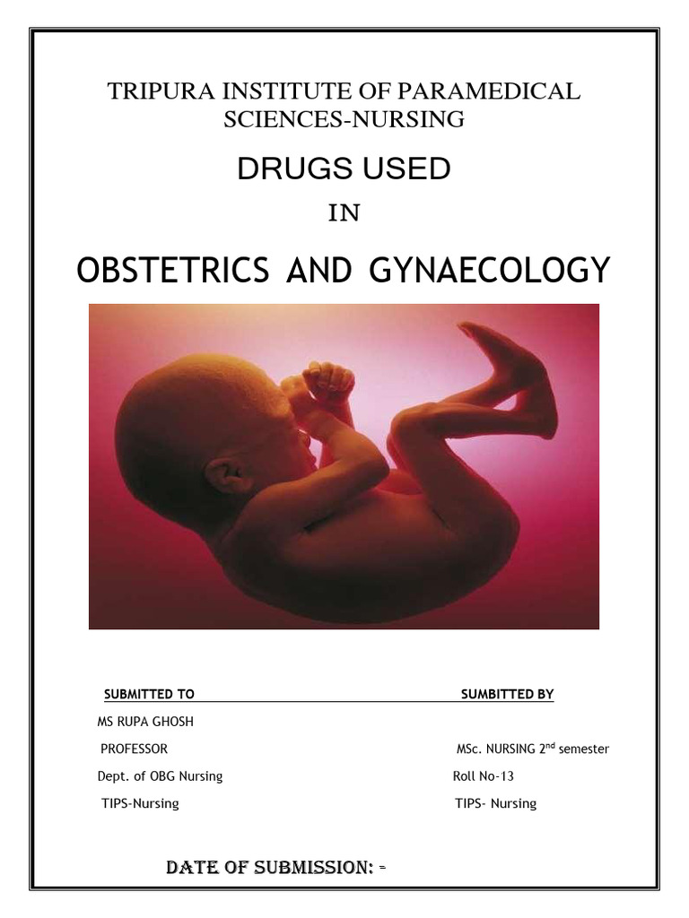 Essential Obstetric Drugs Overview | PDF | Childbirth | Anemia
