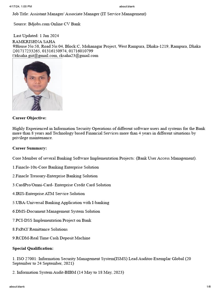 Ramkrishna Saha | Download Free PDF | Automated Teller Machine | Banks