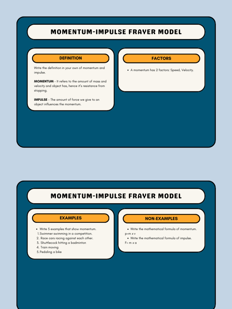 Physics Concepts: Momentum & Impulse | PDF | Teaching Methods & Materials