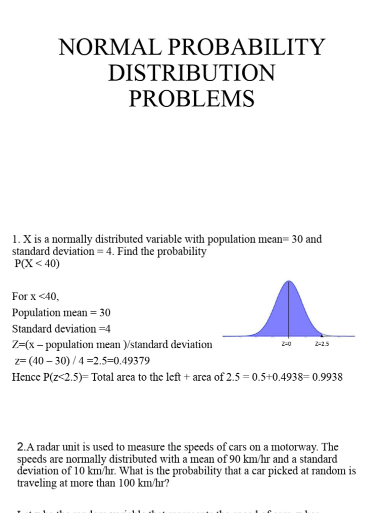 Normal Probability Distribution Problem 1 With Answer | PDF