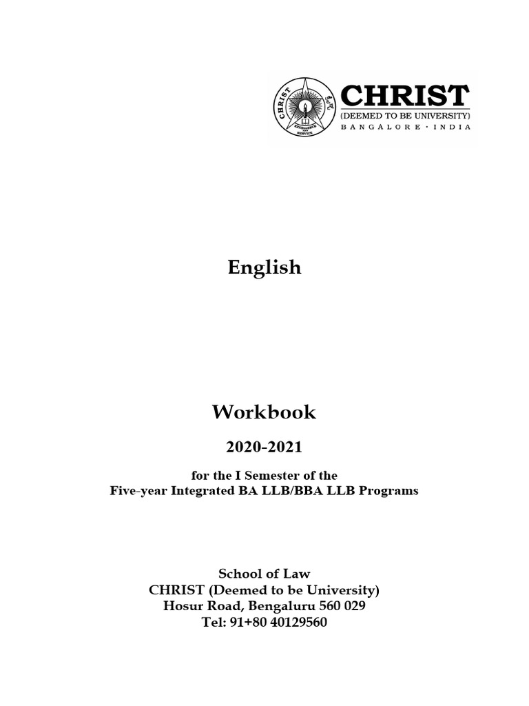 English Workbook | PDF | Verb | Part Of Speech