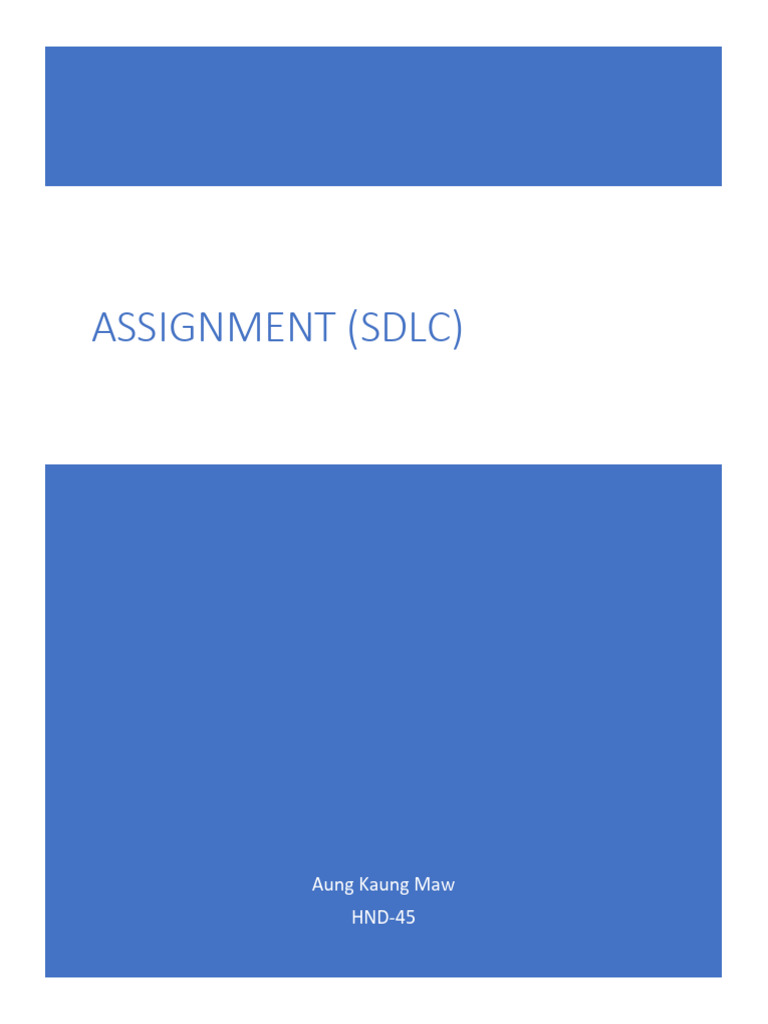 SDLC Assignmentzzzzz | PDF | Software Development Process | Feasibility Study