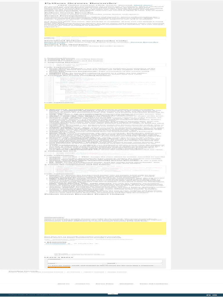 Python Screen Recorder Python Geeks Pdf Window Computing Graphical User Interfaces 