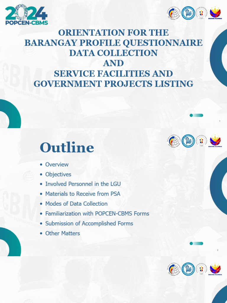 Barangay Profile Questionnaire Orientation | PDF | Computing