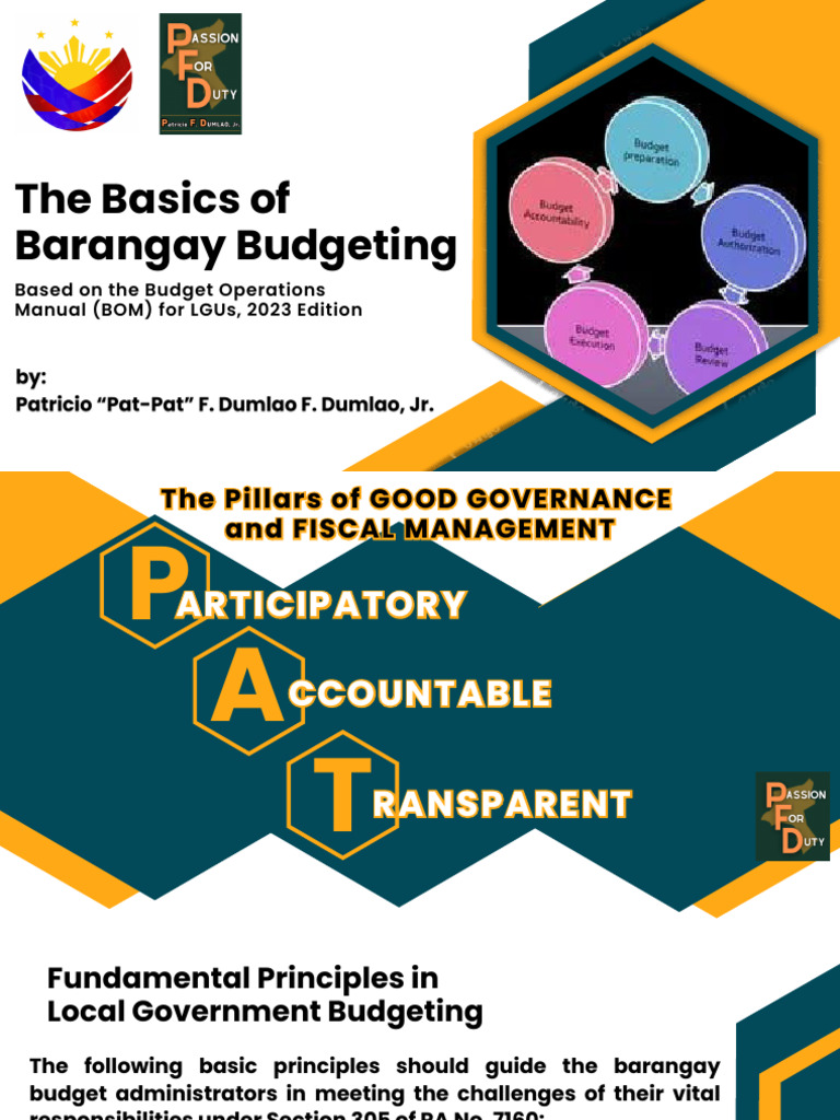 Barangay Budgeting by BM Pat | Download Free PDF | Budget | Taxes