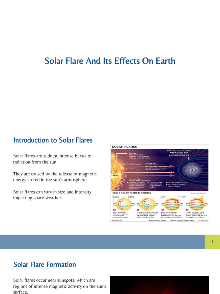 Solar Flare and Its Effects On Earth | PDF | Solar Flare | Space Weather
