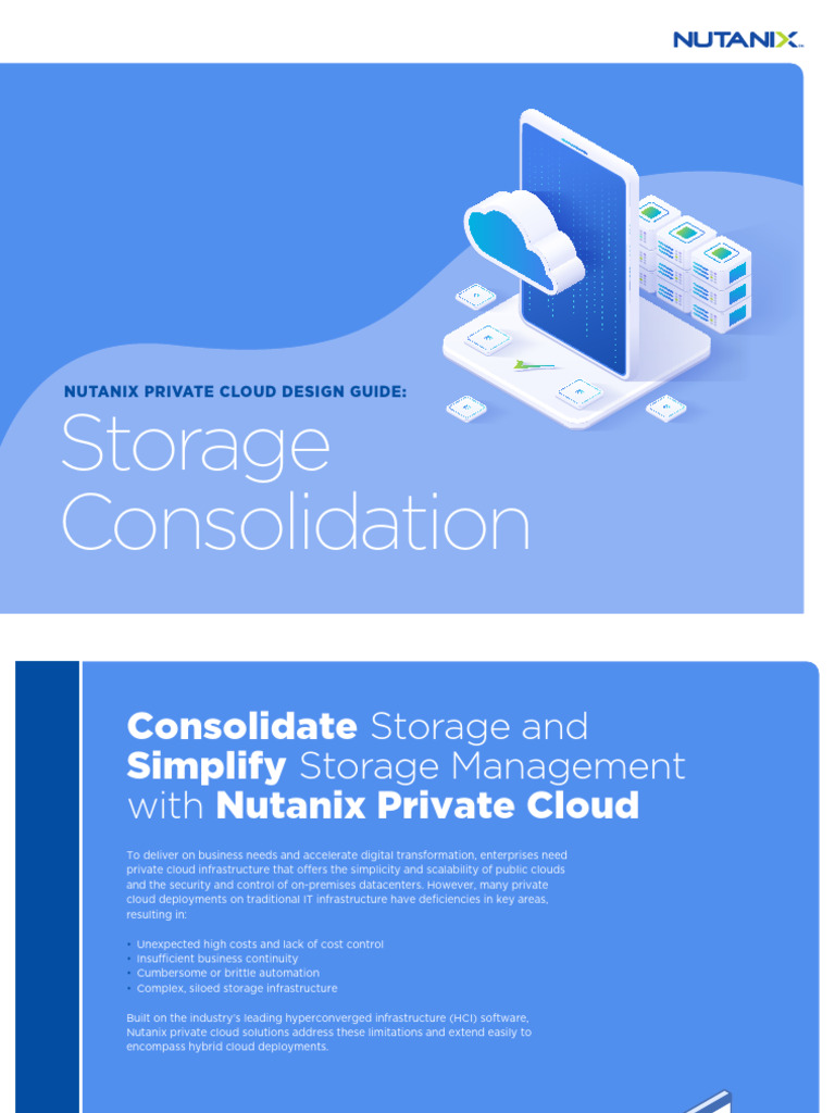 Nutanix Private Cloud Storage Solutions | PDF | Cloud Computing | Scalability