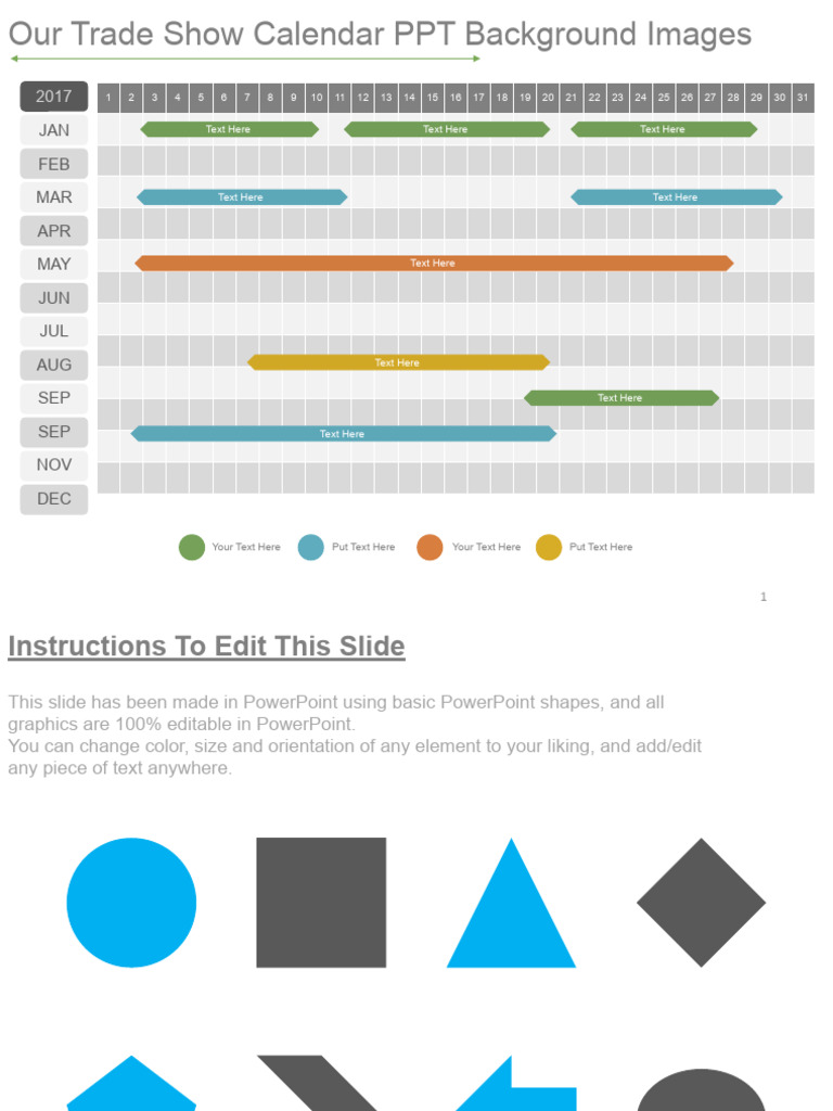 Our Trade Show Calendar PPT Background Images | PDF | Icon (Computing ...