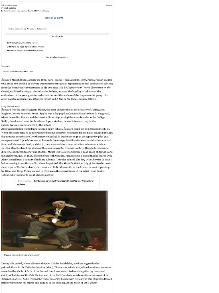 Édouard Manet 2 | PDF