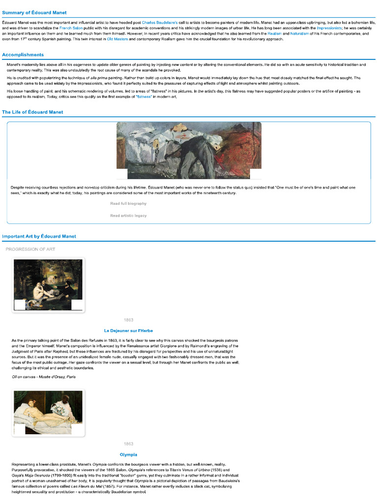 Édouard Manet 3 | PDF