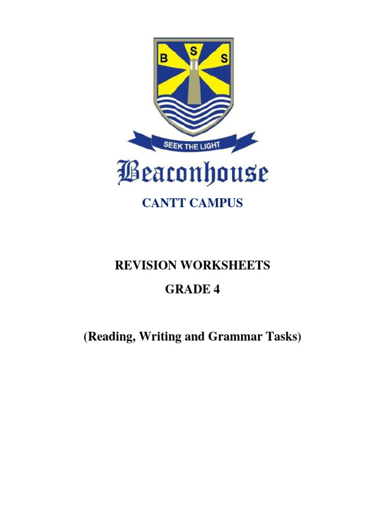 Grade 4 Revision Worksheets: Reading & Grammar | PDF | Coral Reef | Dr. Seuss