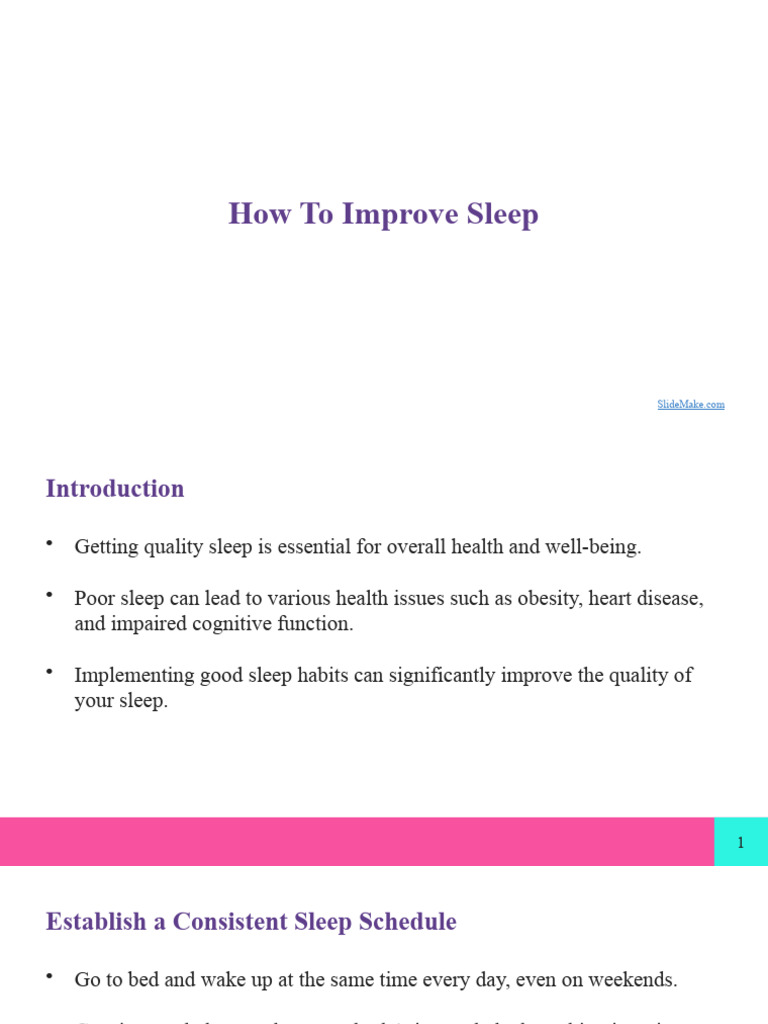 How To Improve Sleep | PDF | Sleep | Physiology