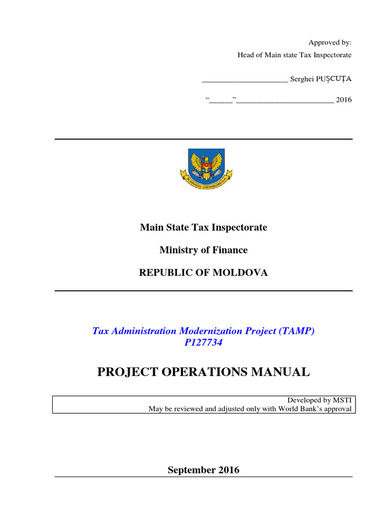 Project Operation Manual | PDF | Taxes | International Development ...