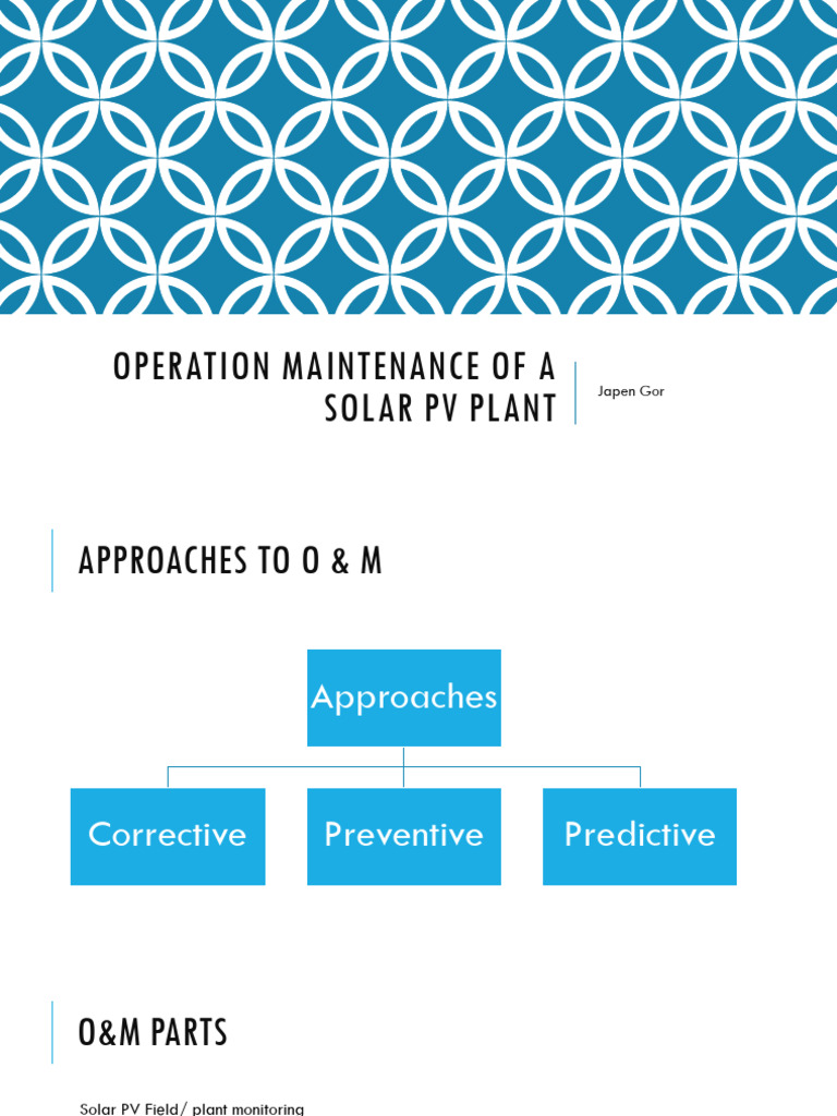 Solar PV Plant Operation & Maintenance Guide | PDF | Photovoltaic ...