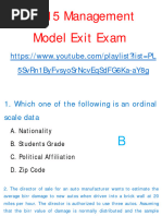Management Exit Exam Questions | PDF | Pricing | Product (Business)