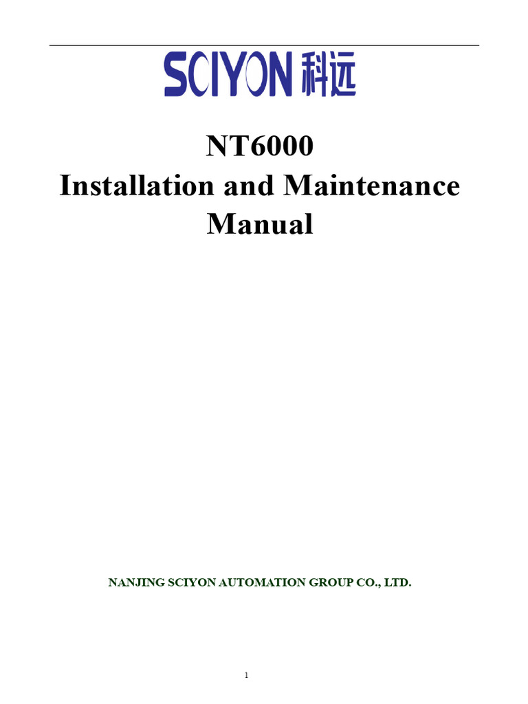NT6000 Installation Manual | PDF