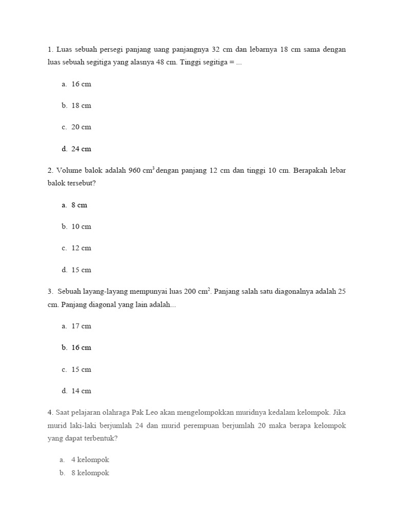 Latihan Soal Literasi Numerasi | PDF