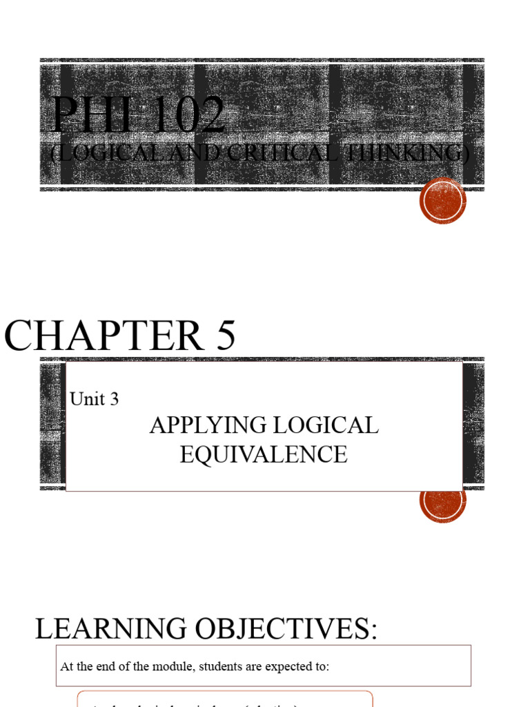 Unit 3 Applying Logical Equivalence Pdf Syntax Logic Logic 8550