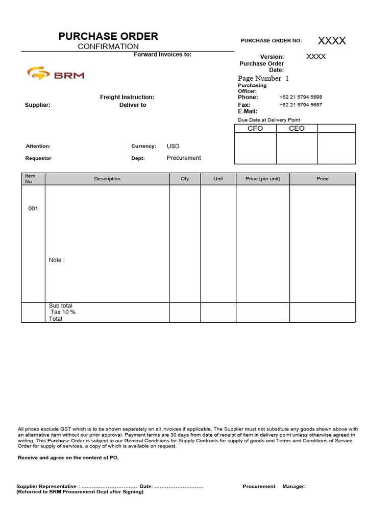 PO - Form PO Baru | PDF | Procurement | Economies