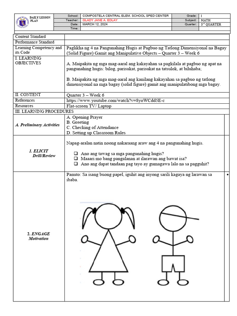 Daily Lesson Plan - 7es Math Q3 Week 6 | PDF