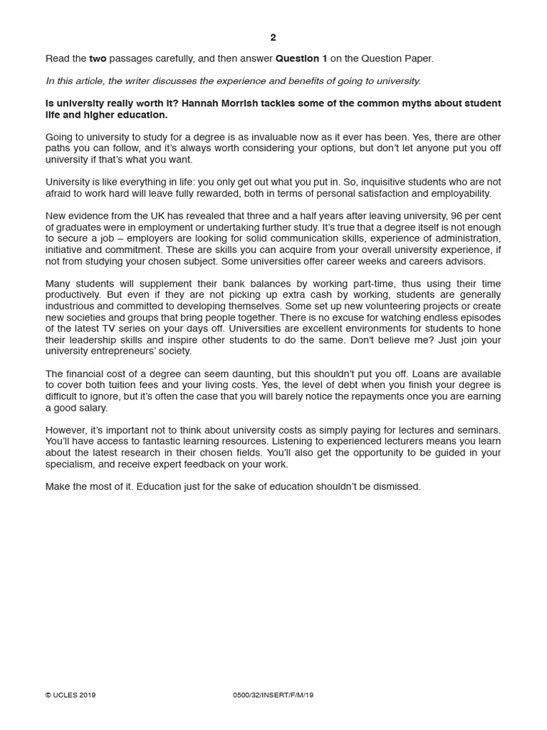 Passage A and B English First Language | PDF