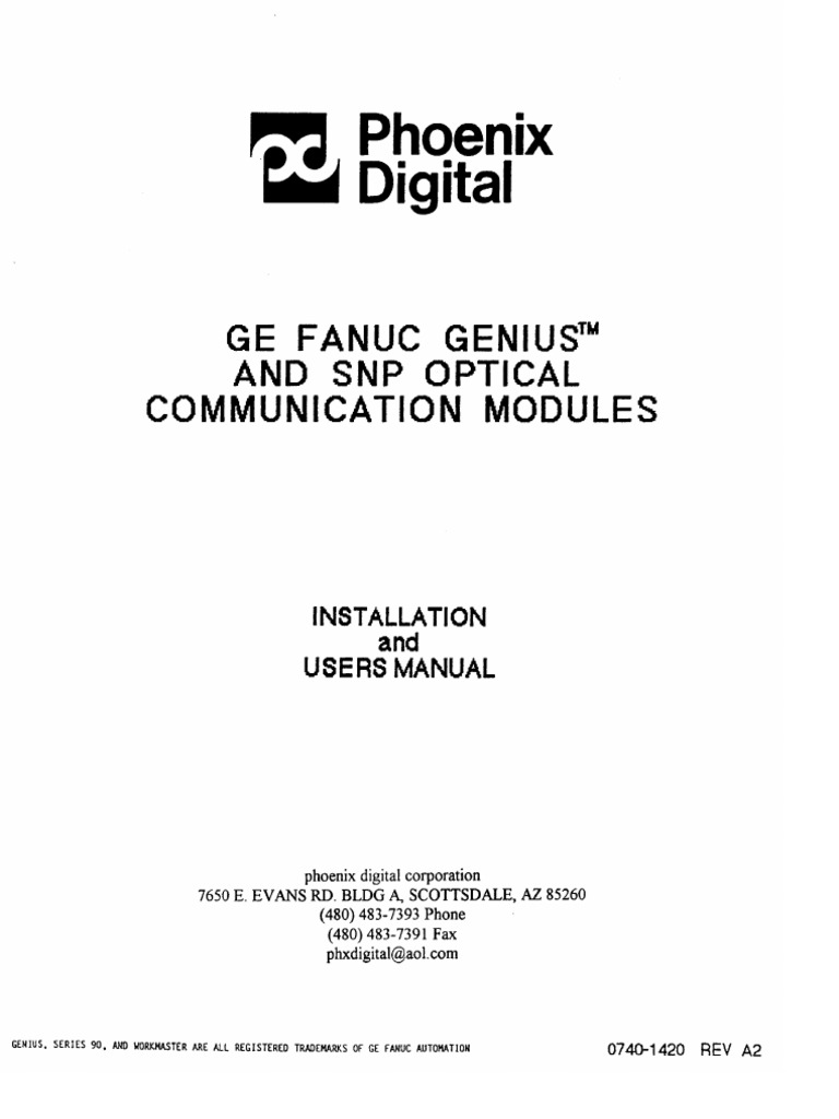 Genius-Manual-0740 1420 Rev A2 | PDF