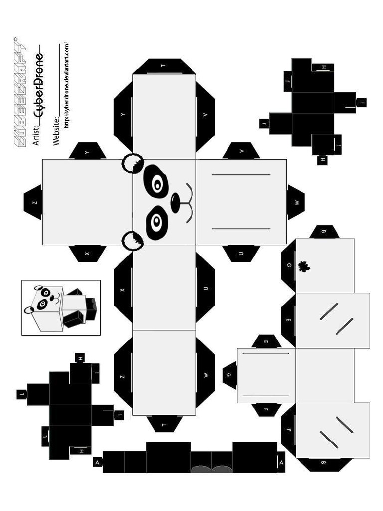 Panda Bear Paper Toy Paper Craft | PDF