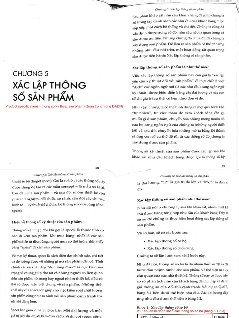 PPD 2020 - Ch5 - Xac Lap Thong So San Pham | PDF