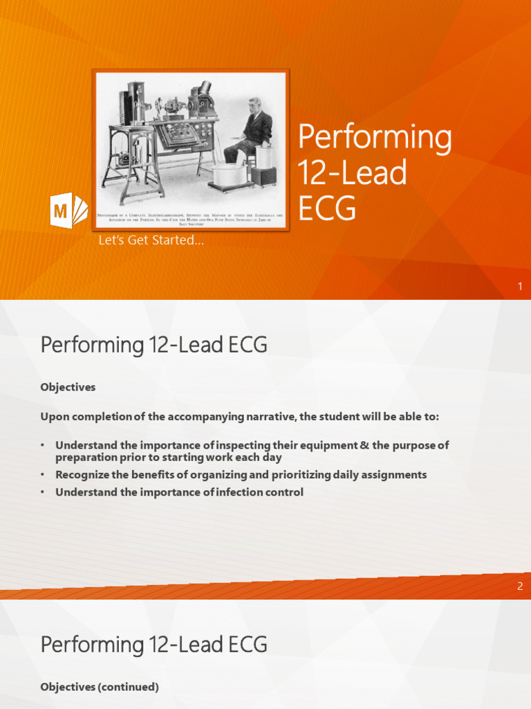 Performing 12-Lead ECG | PDF | Electrocardiography | Hospital Acquired ...
