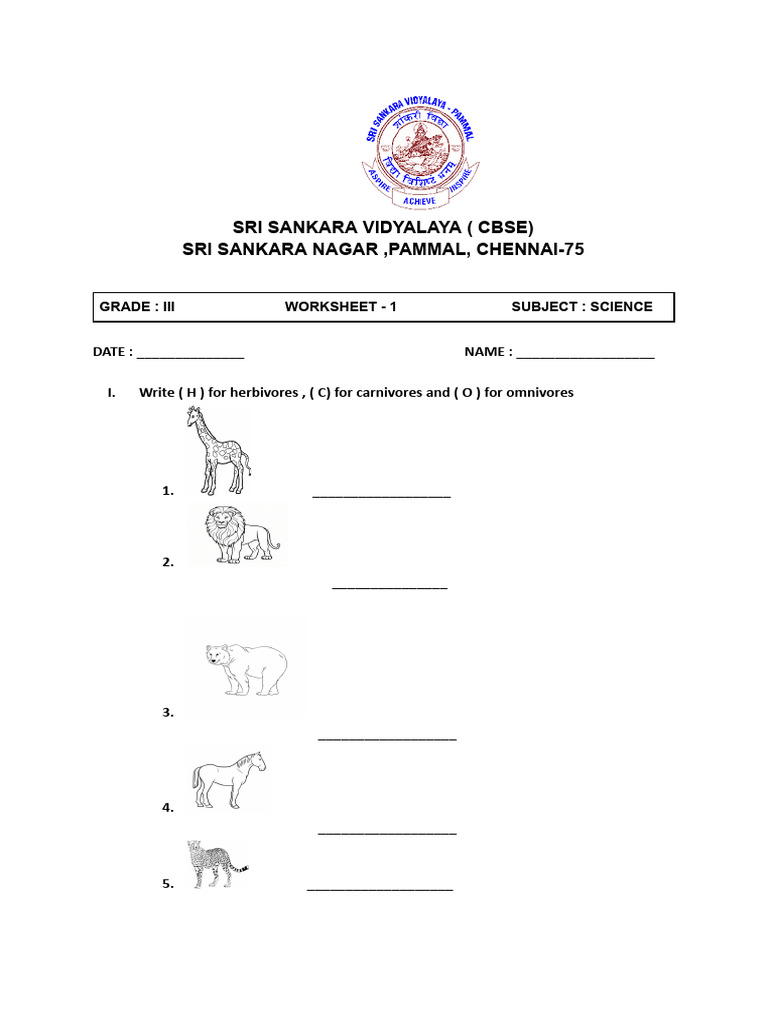 WORKSHEET - 1 and ASSIGNMENT - 1 SCIENCE | PDF