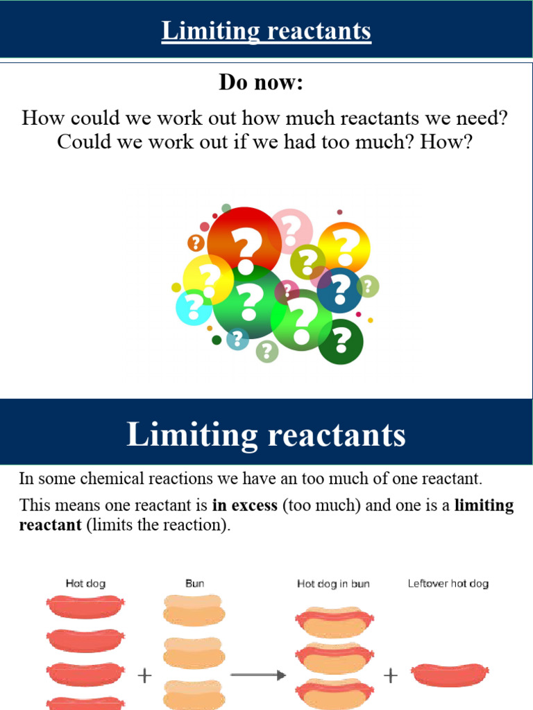 iGCSE Chemistry Lesson 5 - Limiting Reactants | PDF | Mole (Unit ...
