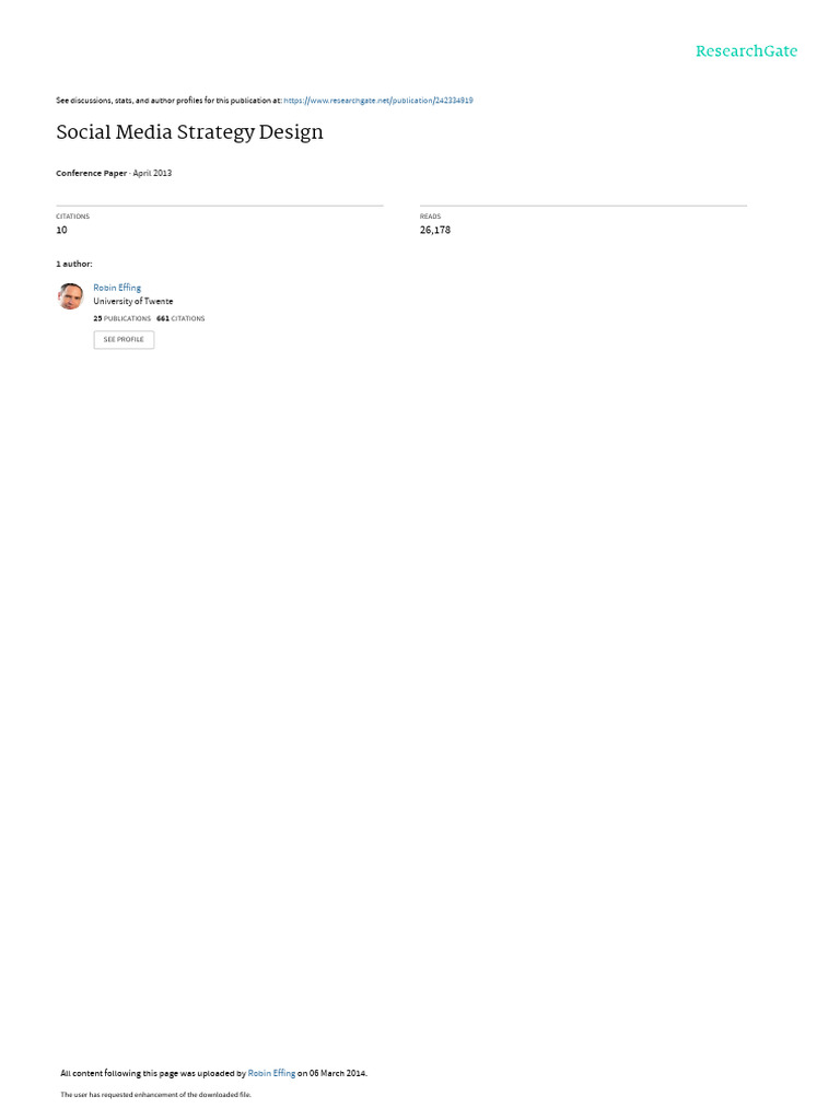 Social Media Strategy Design Version 1 | PDF | Social Media | Popular Culture & Media Studies