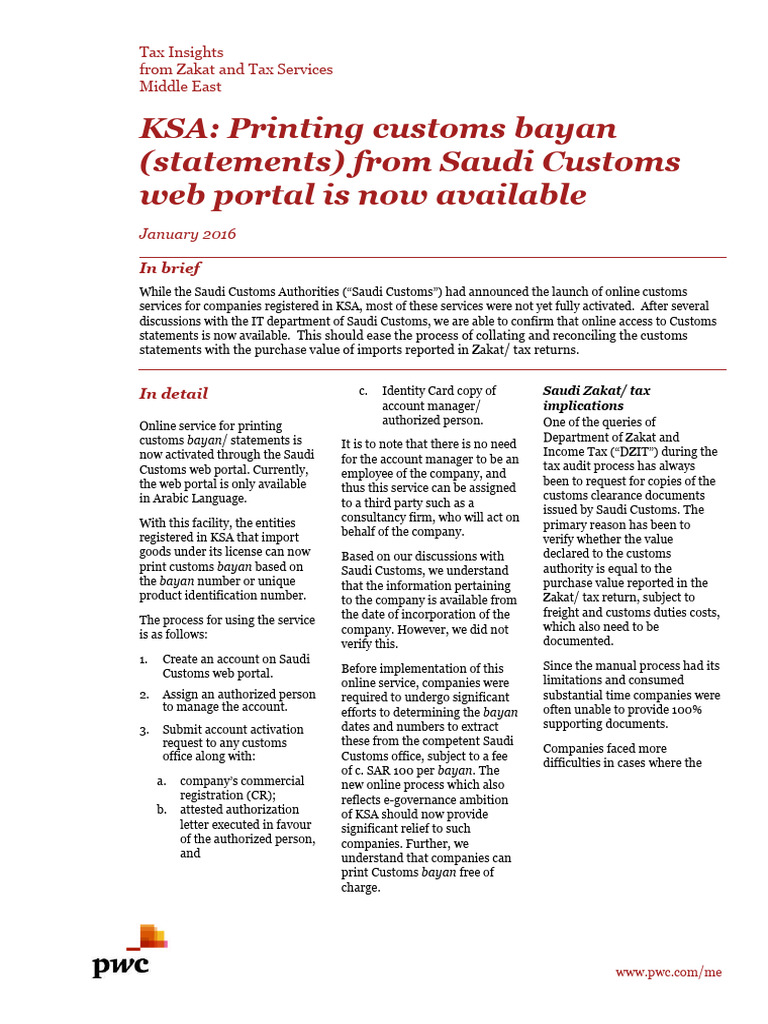 Pre Bayan | PDF | Customs | Taxes