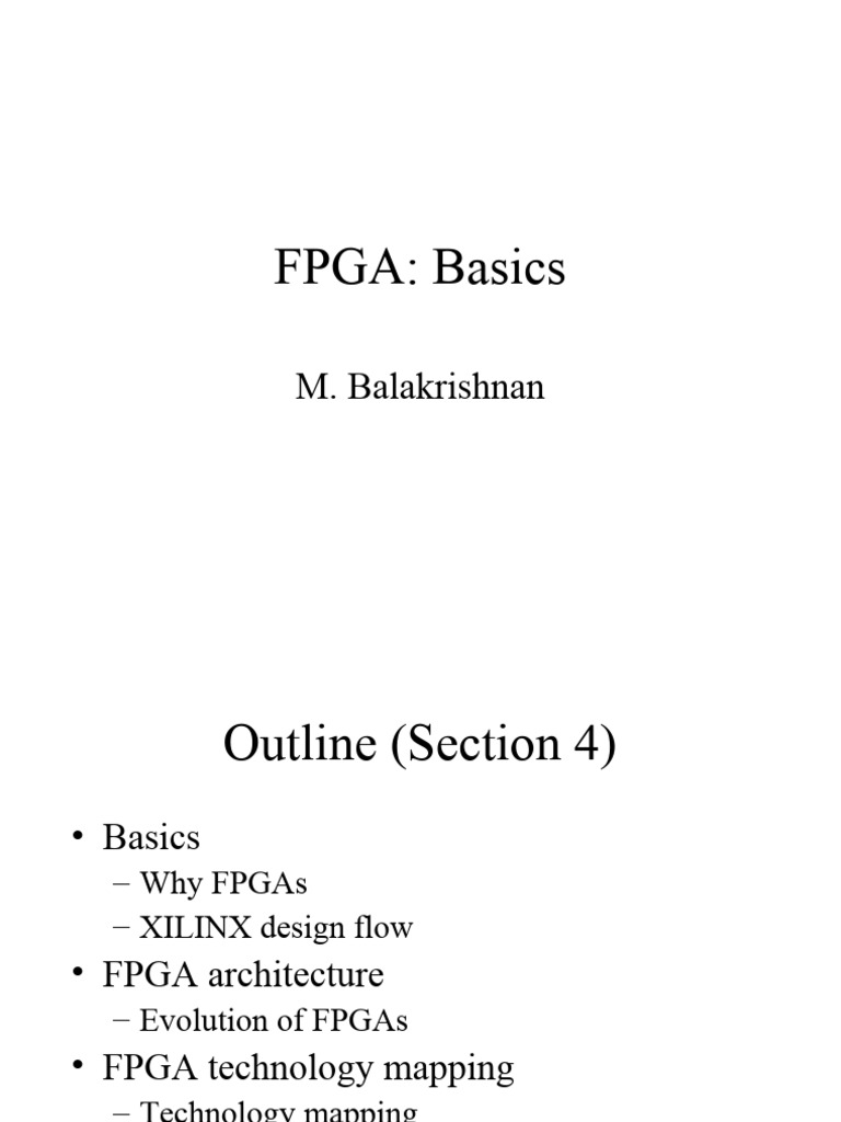 Sec5 Fpga Part1 Pdf Field Programmable Gate Array Hardware Description Language