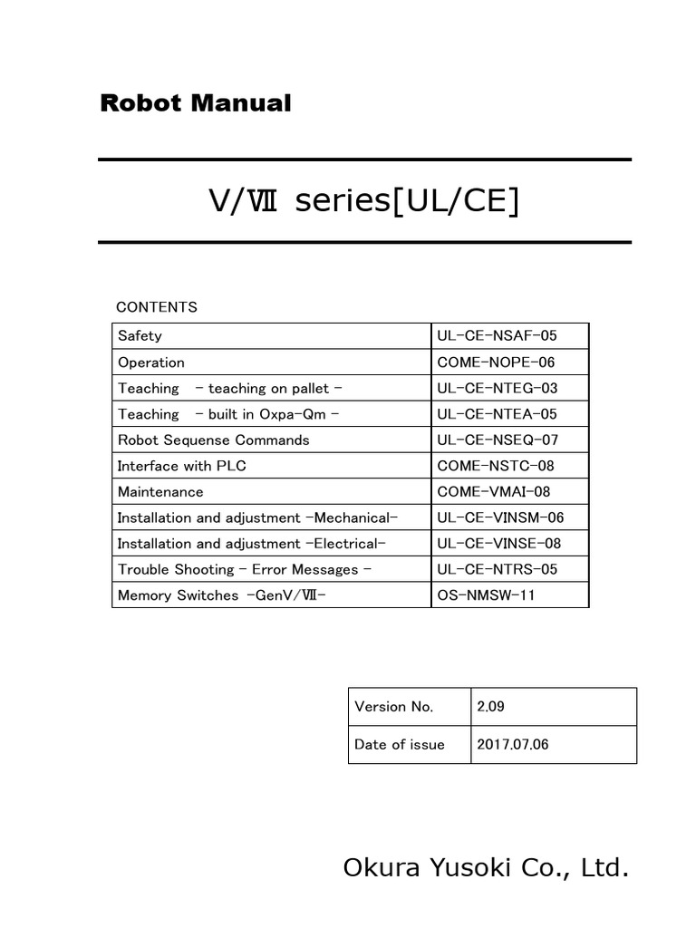 02 Robot Manual-20170706 | PDF | Occupational Safety And Health | Safety