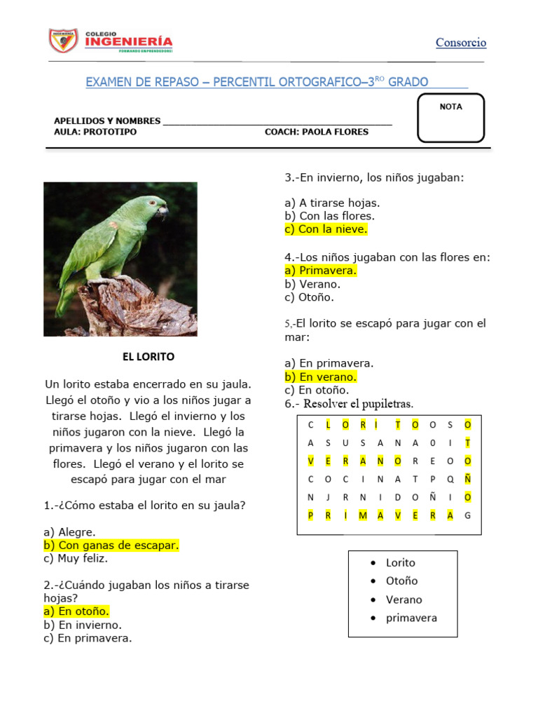 9 Comprension Lectora | PDF | Estaciones | Fenómenos de la tierra