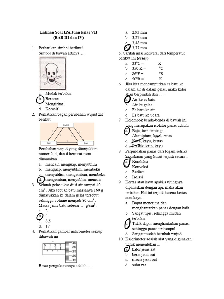Latihan Soal IPA Kelas VII | PDF